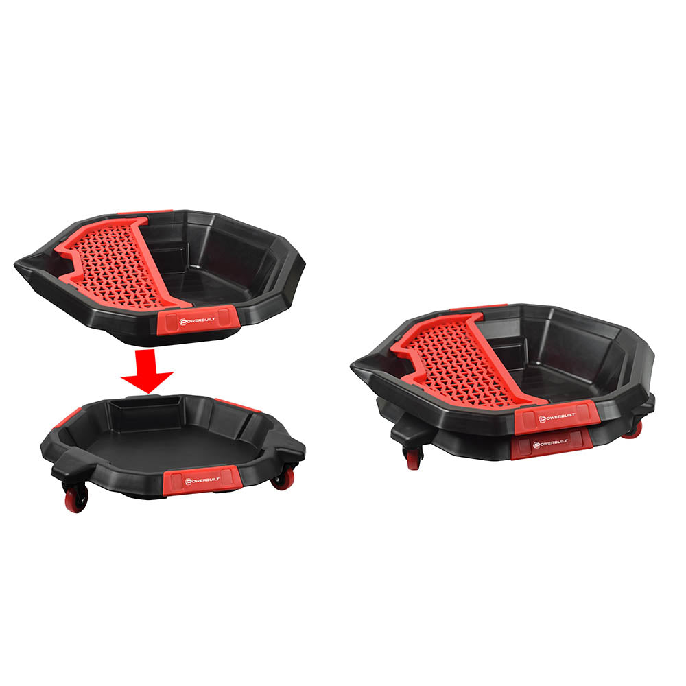 Powerbuilt 2-In-1 Drain Pan & Tool Caddy – Herbos Equipment